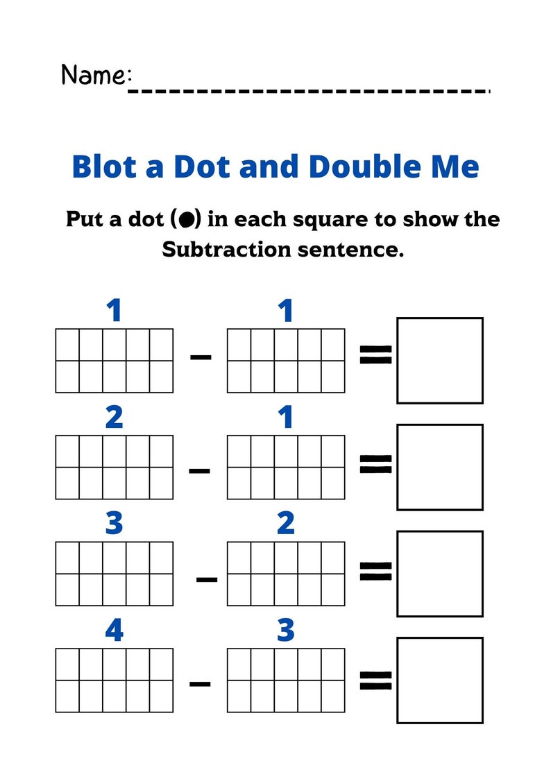 20 Printable Kindergarten Subtraction Within Addition 10 With Ten Frame ...
