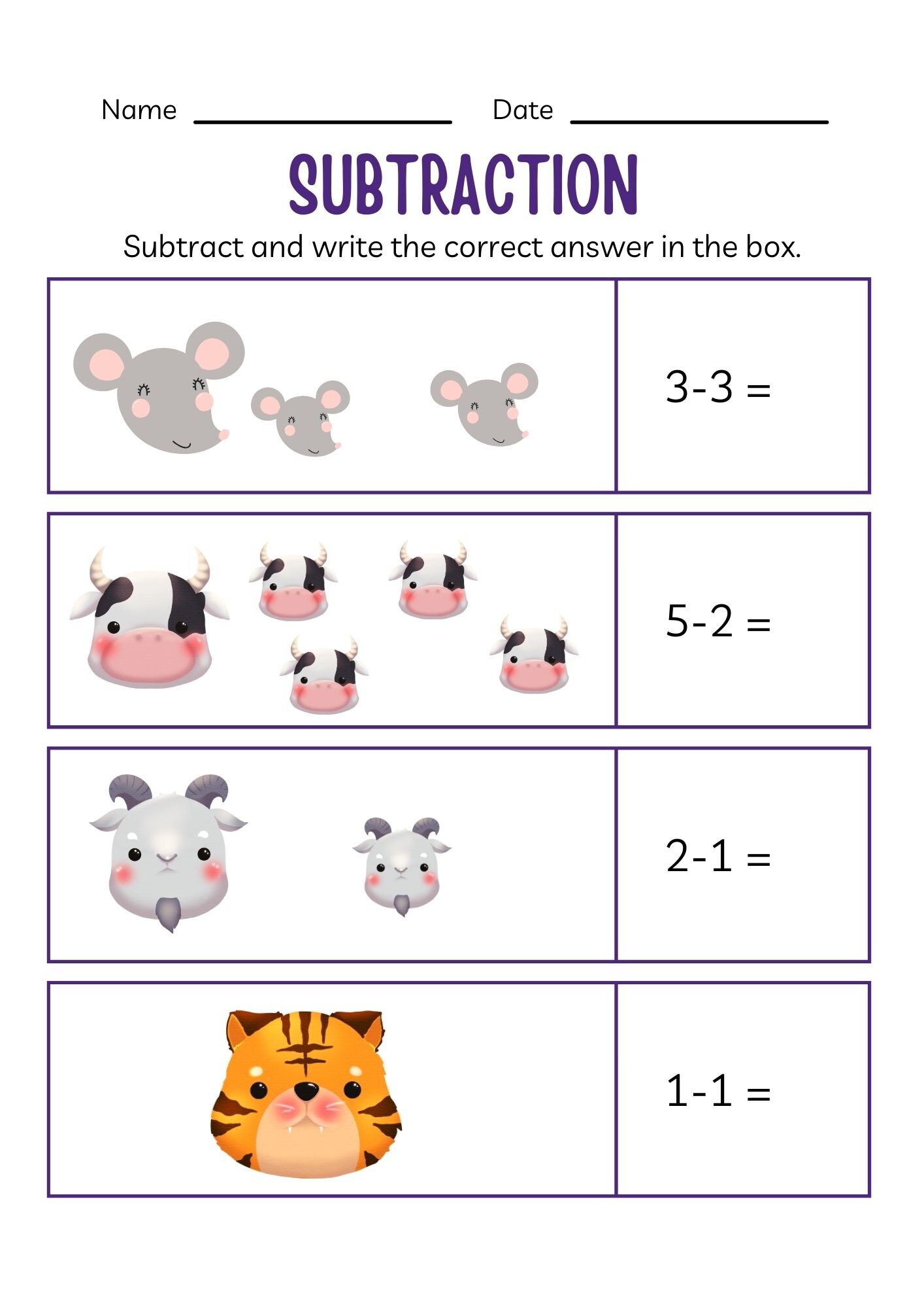 Preschool Math Worksheet: Learning Addition & Counting (PDF) - Etsy
