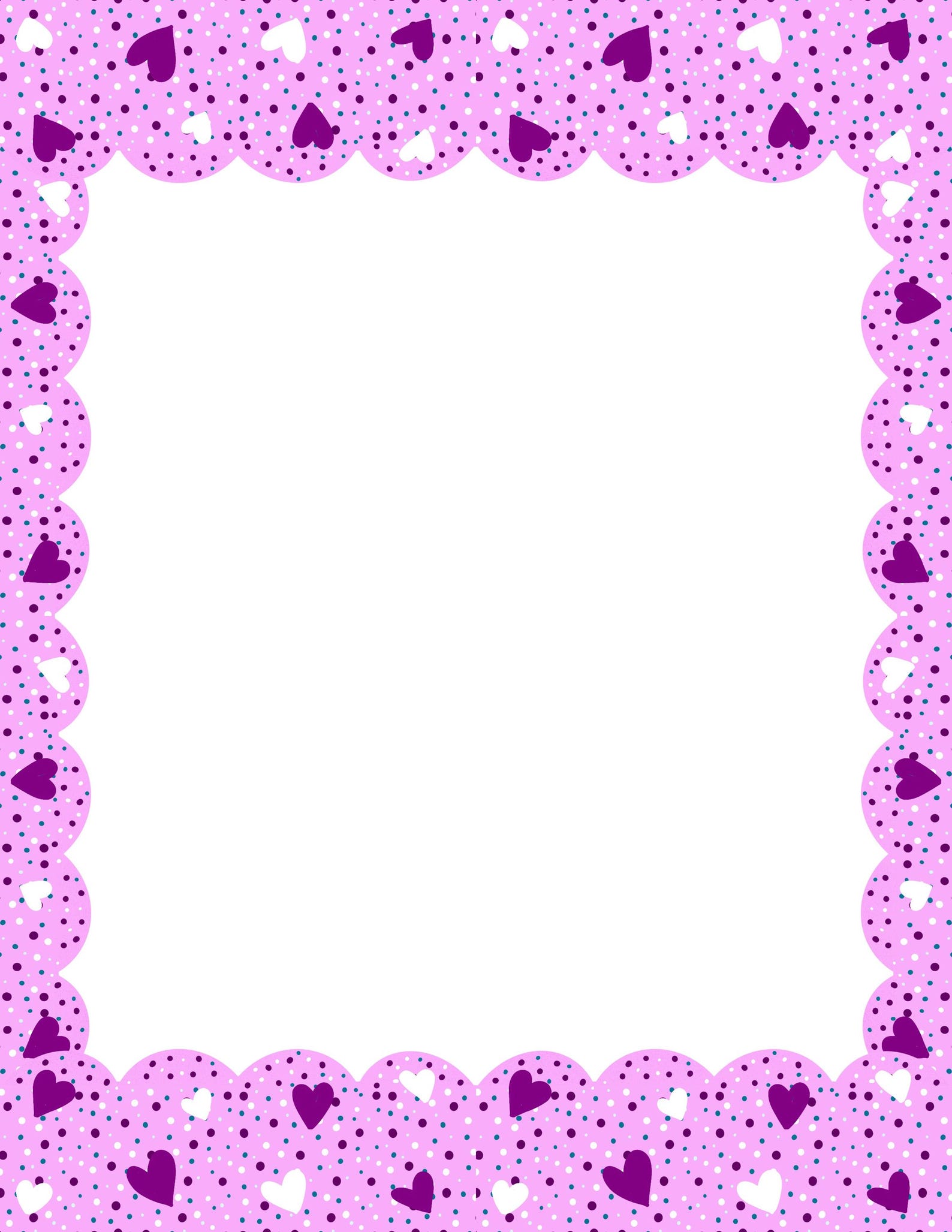 Valentine's Day Heart Page Borders and Frames Clip Art - Etsy