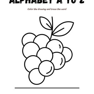 Tracing Coloring Alphabet A-Z Worksheet Printable - Etsy