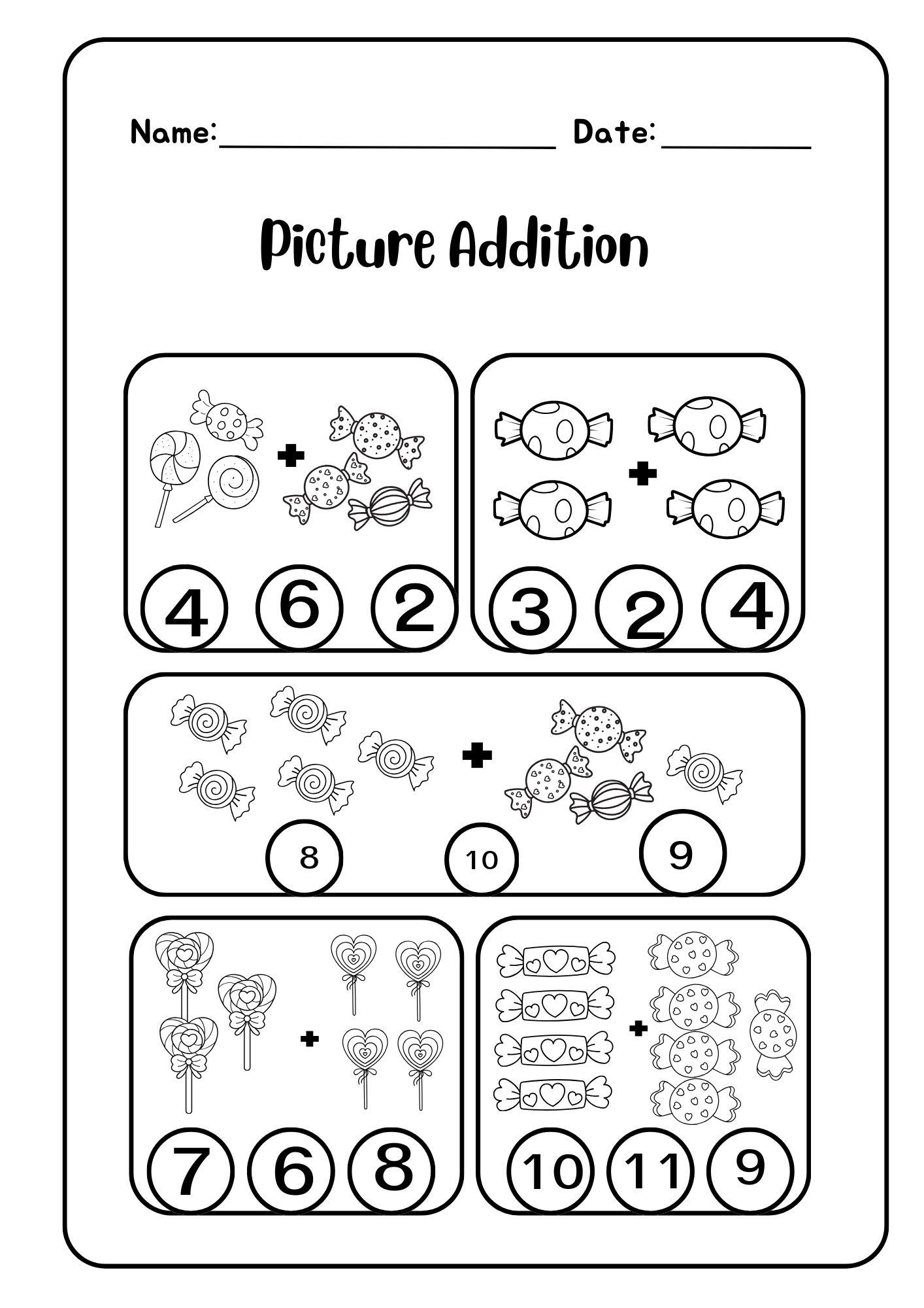 20sweets Addition and Subtraction to 10 - Etsy