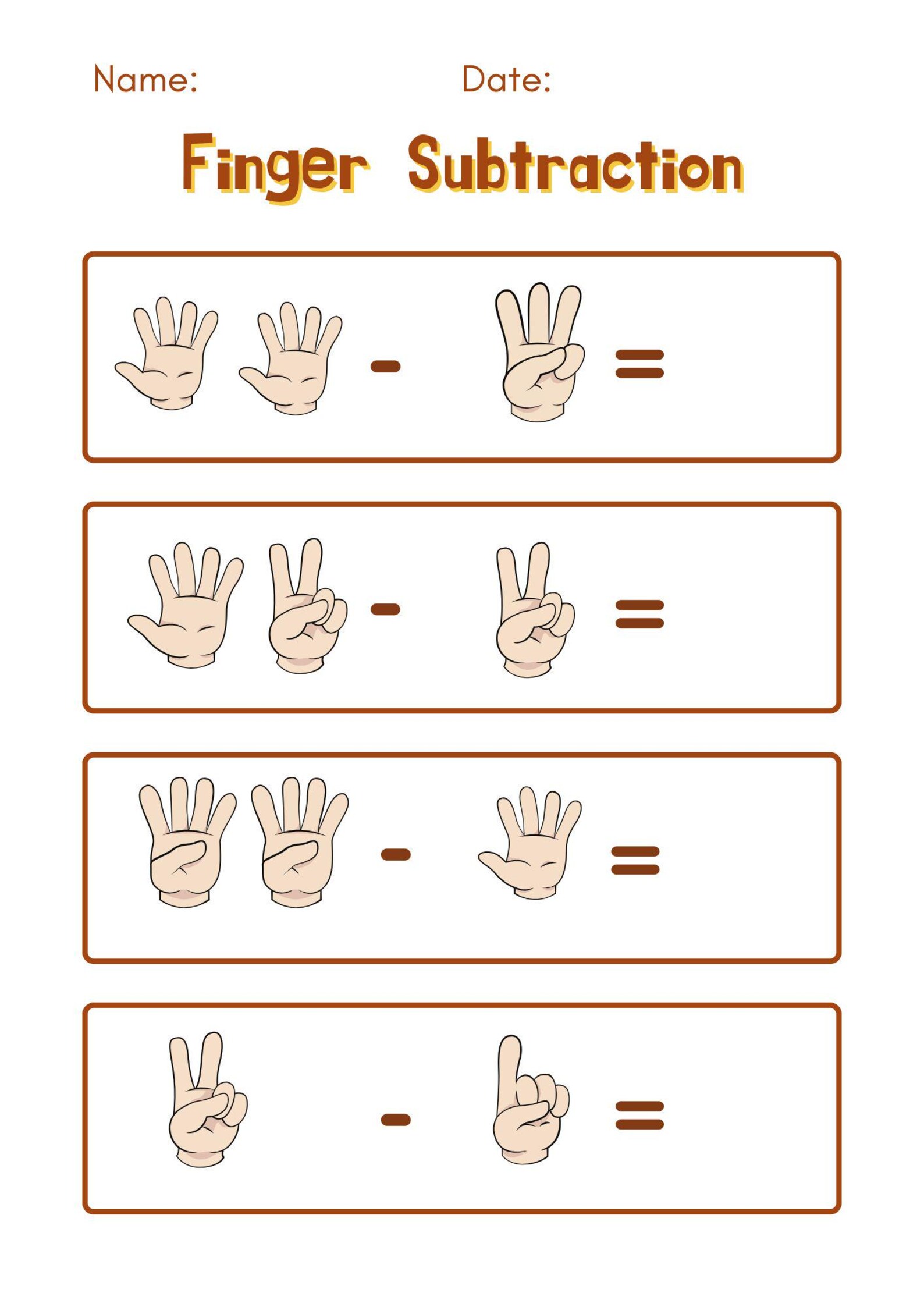 Math Worksheets: Finger & Domino Addition for Kindergarten (printable ...