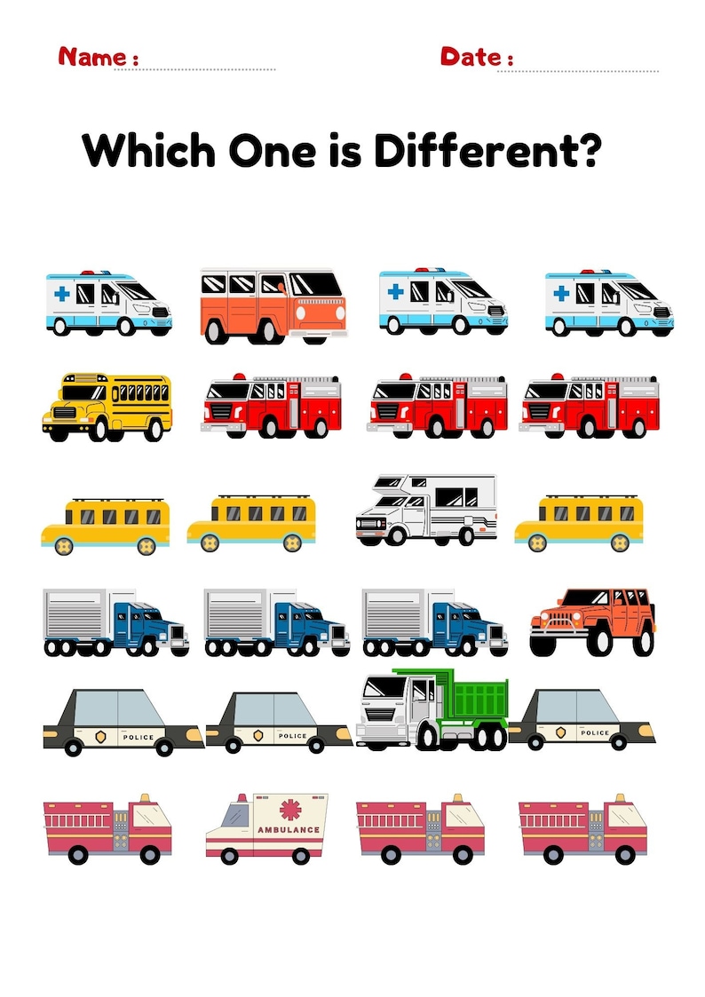 Car Counting Worksheet,preschool Math, Beginning Math, Counting ...