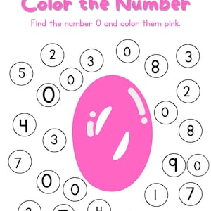 Number Coloring Pages Worksheets for Preschool 0-9 Printable Preschool ...
