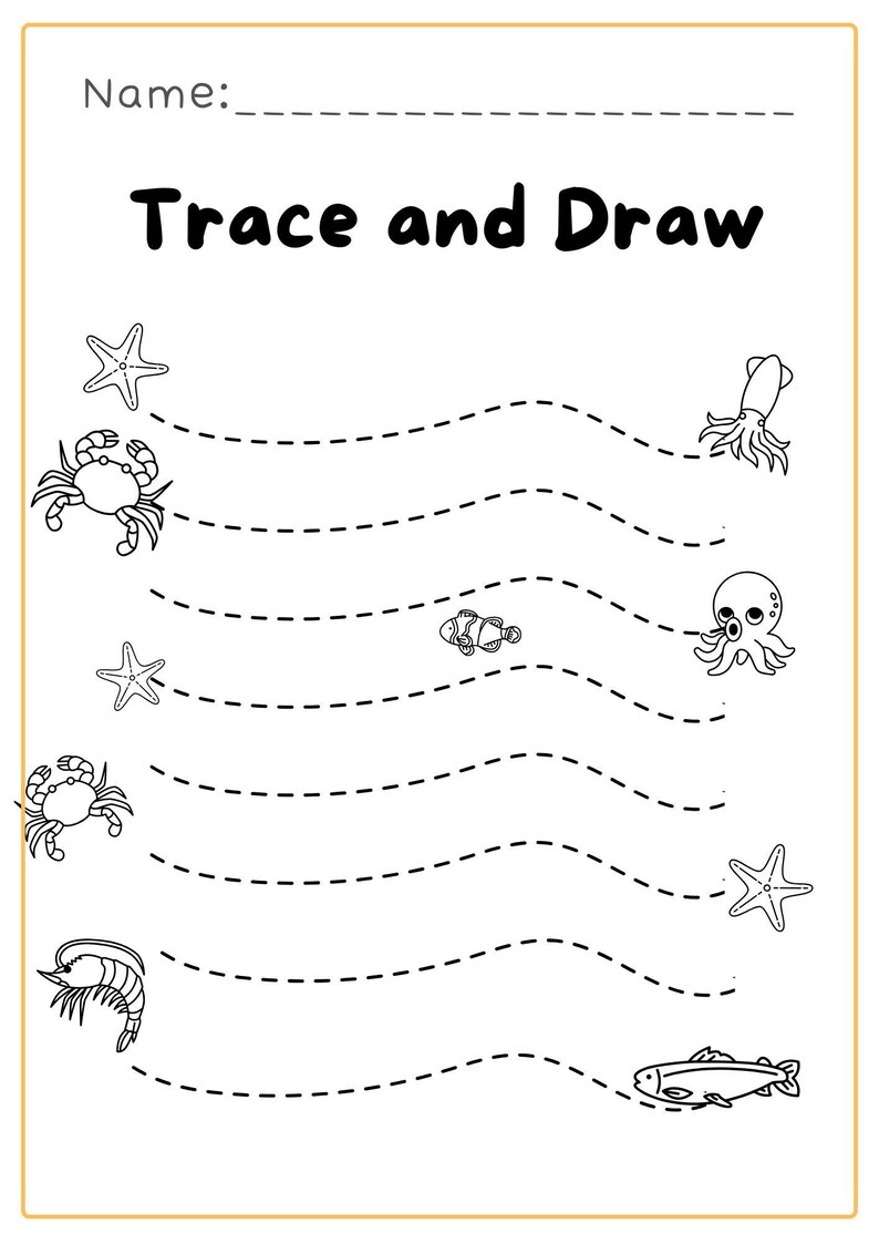40 Preschool Matching Worksheets: Line Tracing Practice Printable - Etsy