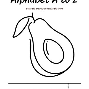 Tracing Coloring Alphabet A-Z Worksheet Printable - Etsy