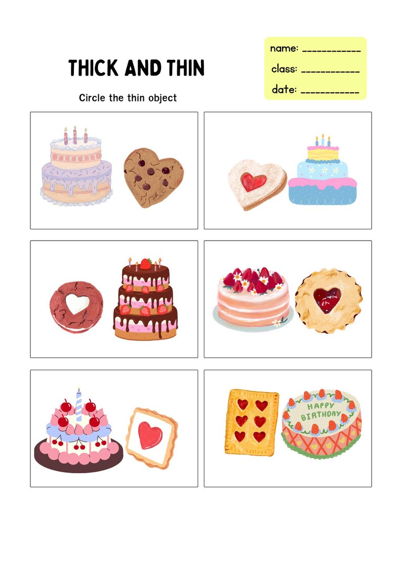 Big and Small Preschool Worksheets: Learning Sizes Printable (PDF) - Etsy