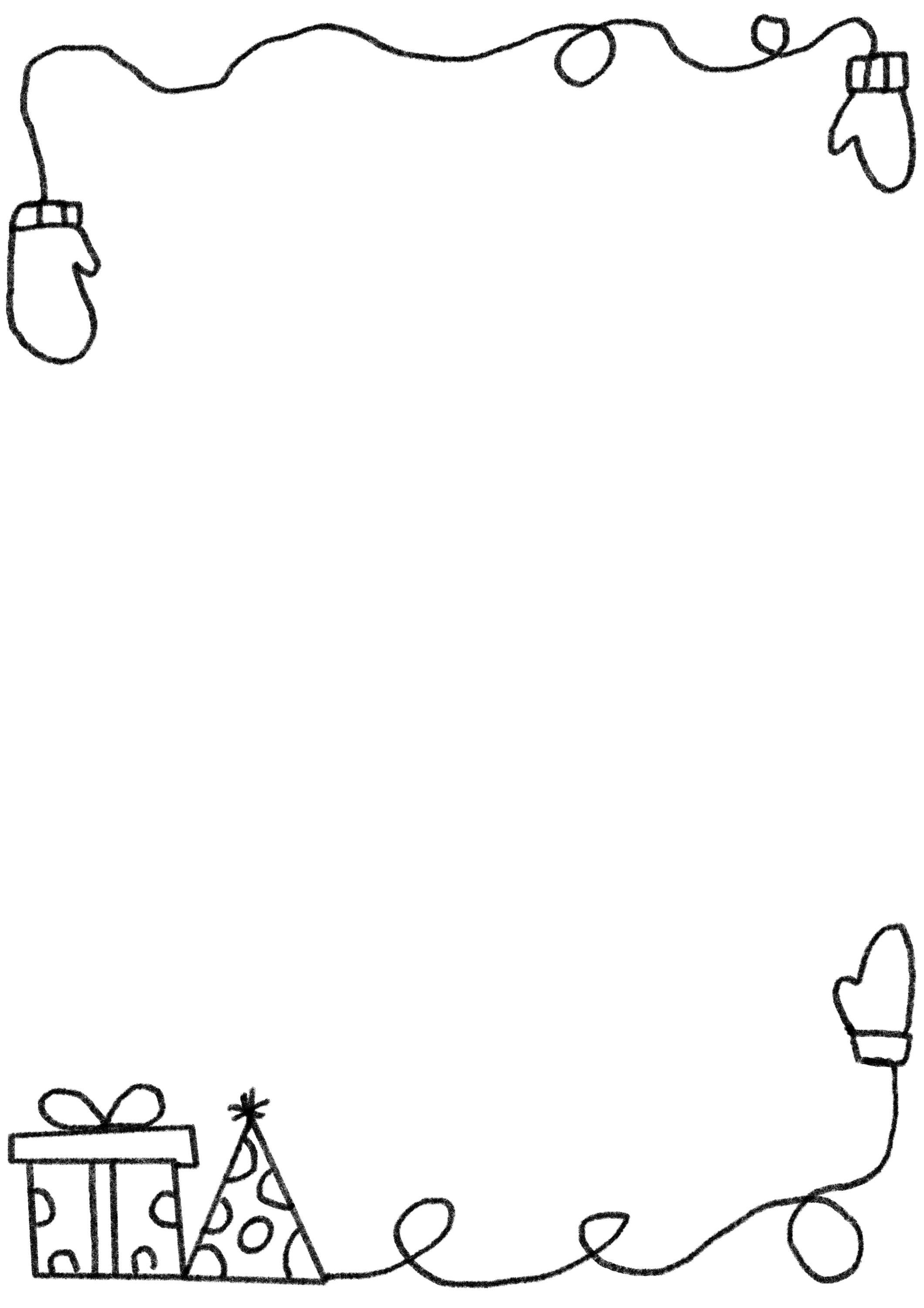 30 Christmas Frames Clip Art Winter Clipart Doodle Borders Christmas ...