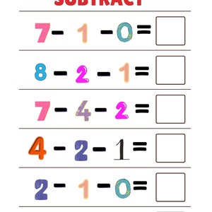 Kindergarten Addition and Subtraction Worksheets: Picture Math (20 ...