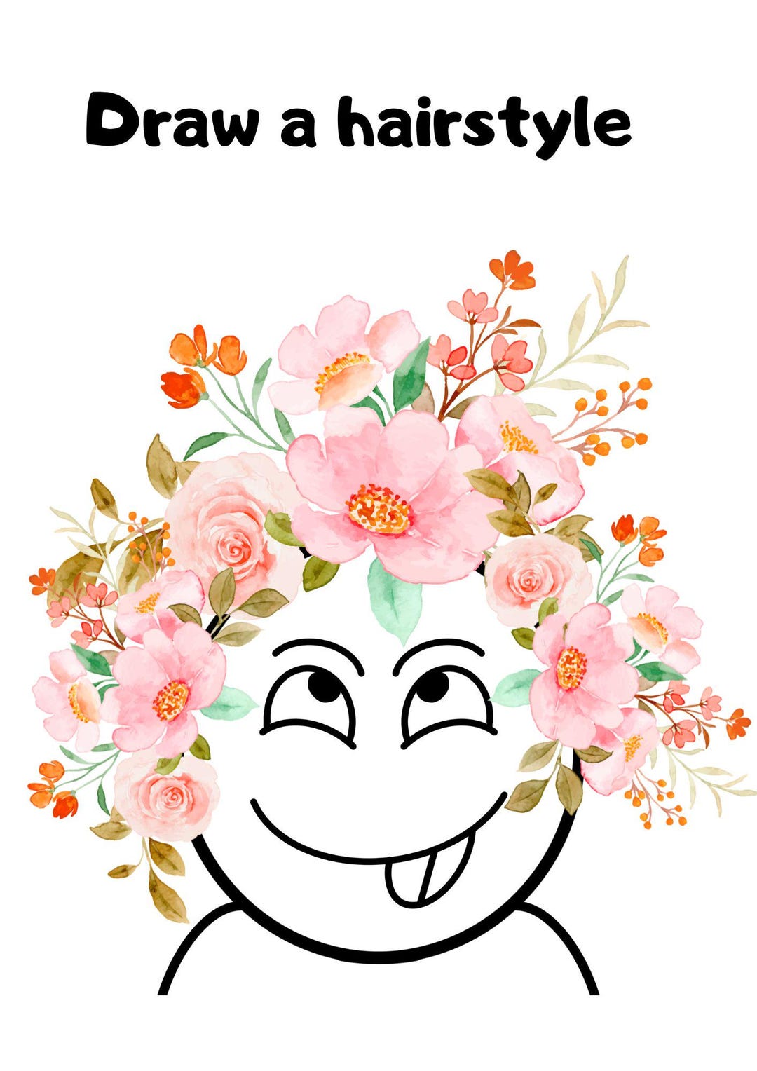 Hairstyle Design Feelings in Lines: Hair Drawing Activity Draw a ...