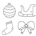 Christmas Doodle Borders Clipart, Winter PNG - Etsy
