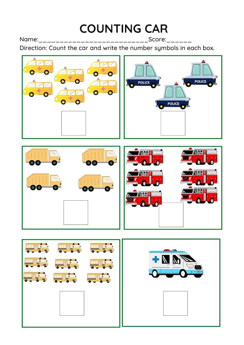 Kindergarten Addition Worksheets: Picture Math (printable) - Etsy