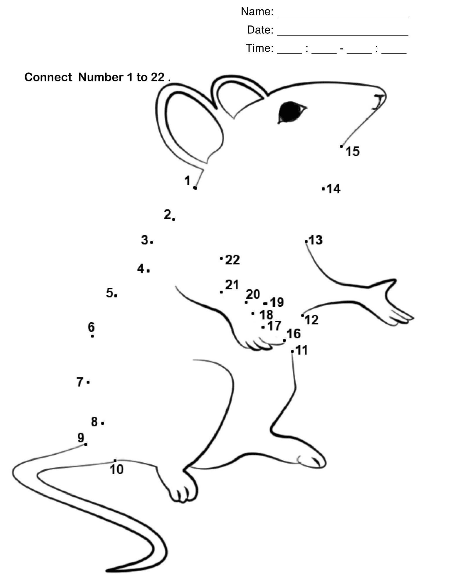 Coloring Pictures Animals,connect the Dots Book for Kids,printable ...