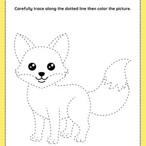Animal Tracing Worksheets: Preschool Learning Printable - Etsy