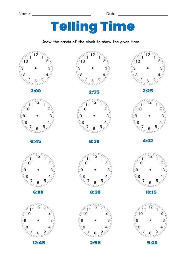 20 Printable 1st Grade Worksheet what Time is It Learn Time Analog ...