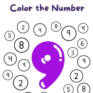 Number Tracing Worksheets: Color, Count, Trace 1-10 (printable) - Etsy