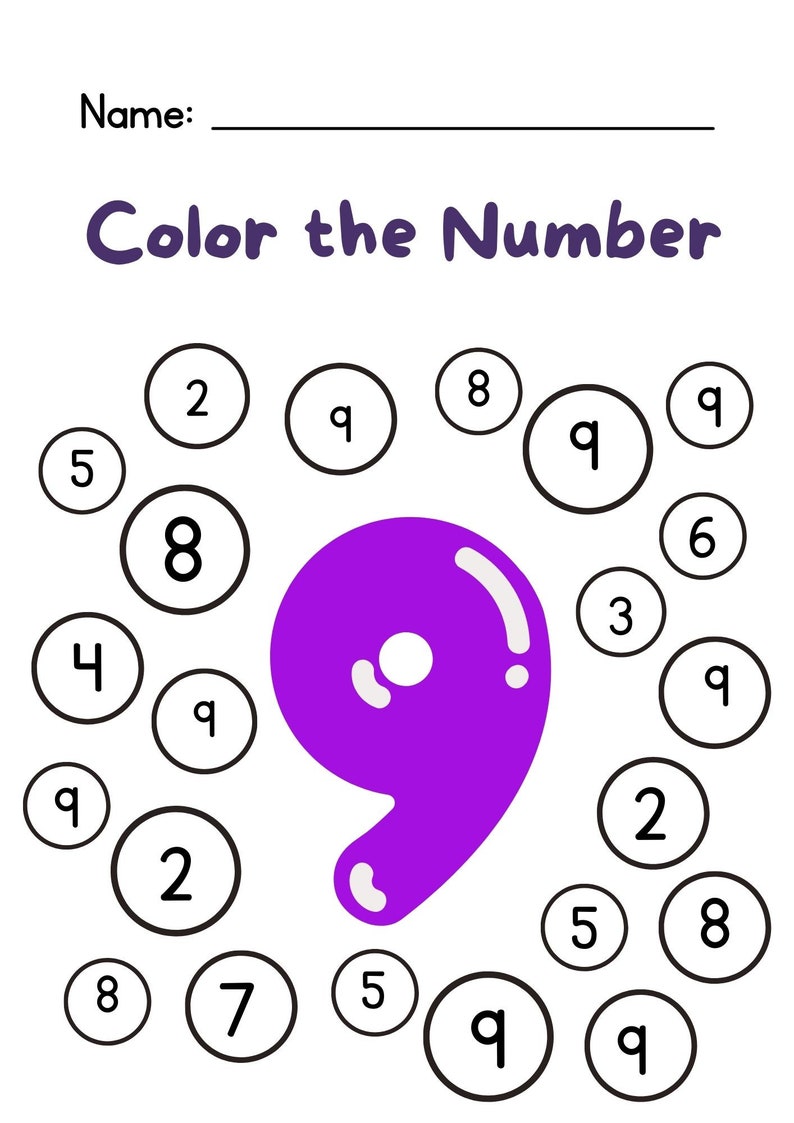 Number Tracing Worksheets: Color, Count, Trace 1-10 (printable) - Etsy