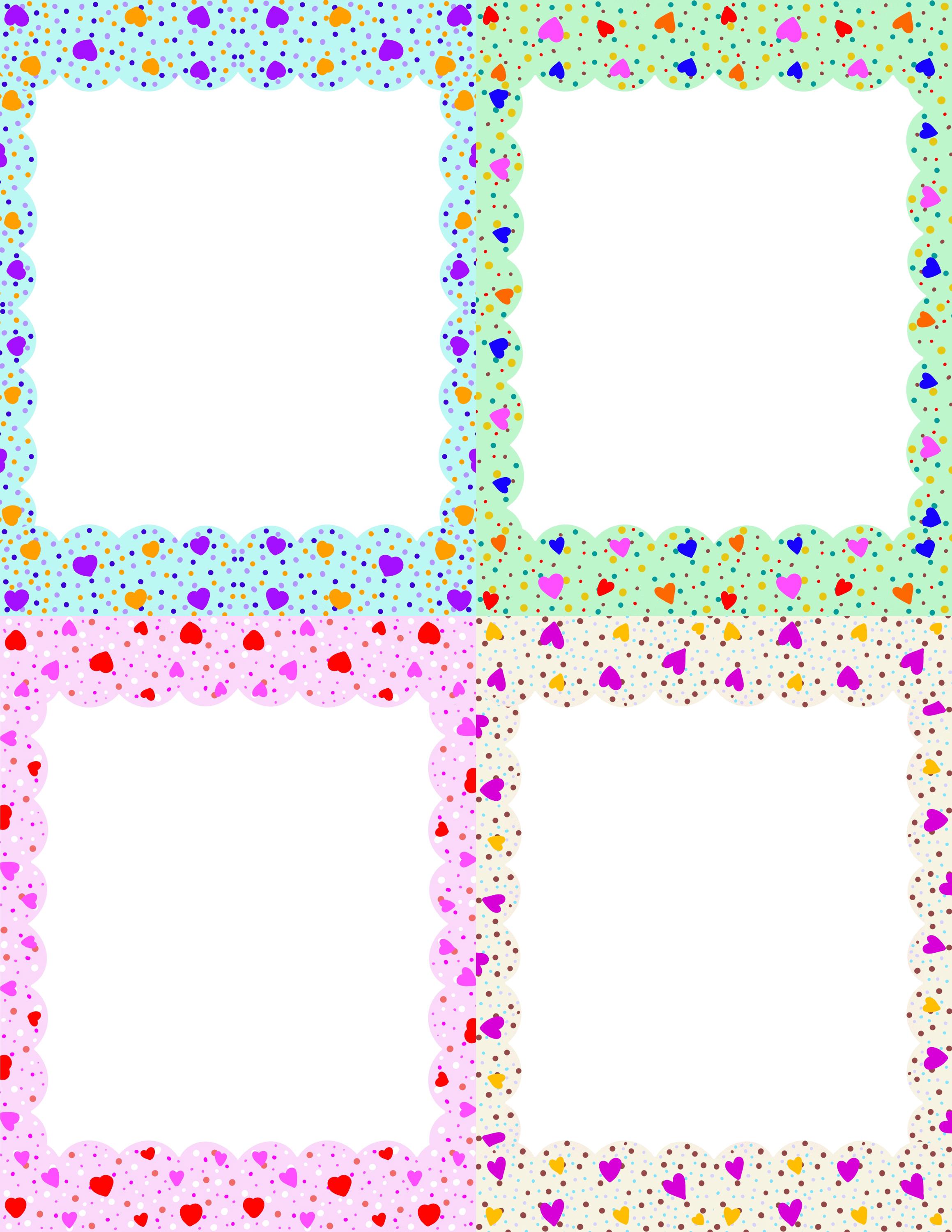 Valentine's Day Heart Page Borders and Frames Clip Art - Etsy