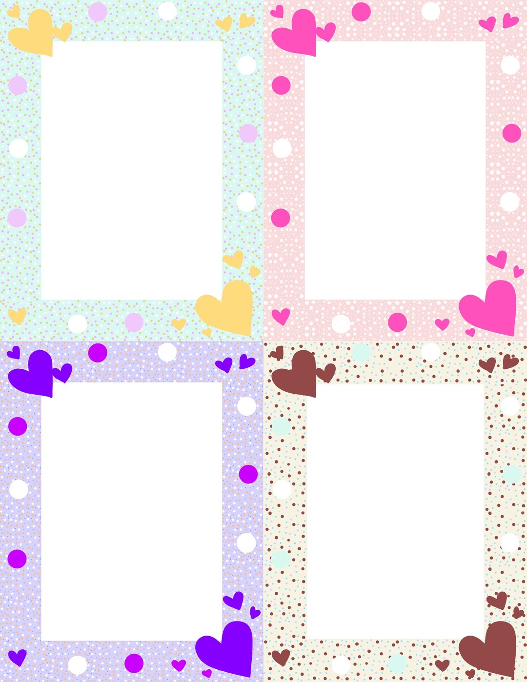 Valentine's Day Heart Page Borders and Frames Clip Art - Etsy