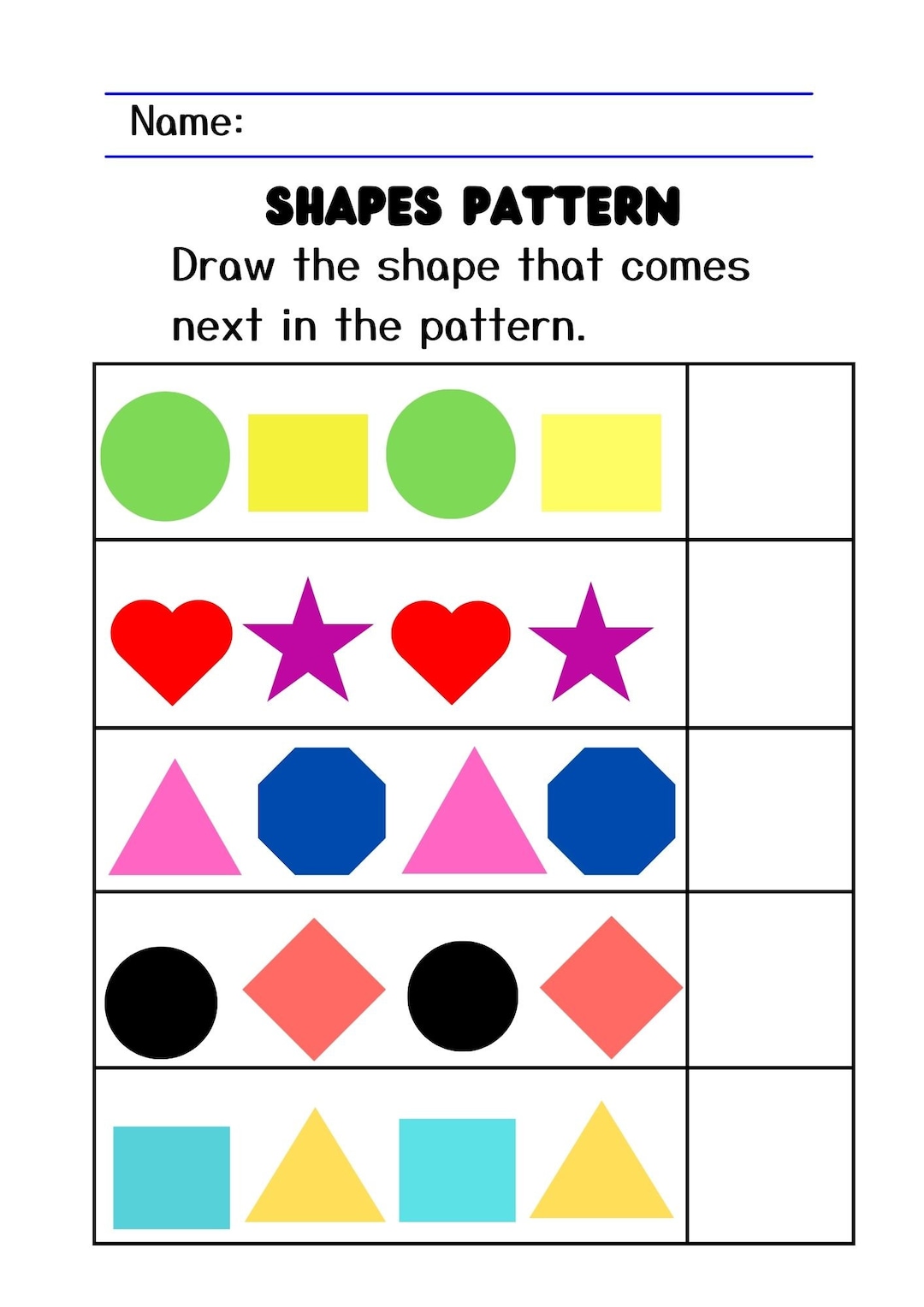Shapes Printable Matching Worksheets, Match the Picture, Kindergarten ...