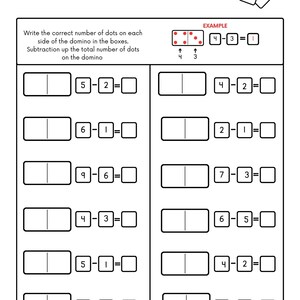 20 Printable Domino Addition Worksheets | 1st Grade & Kindergarten Math ...
