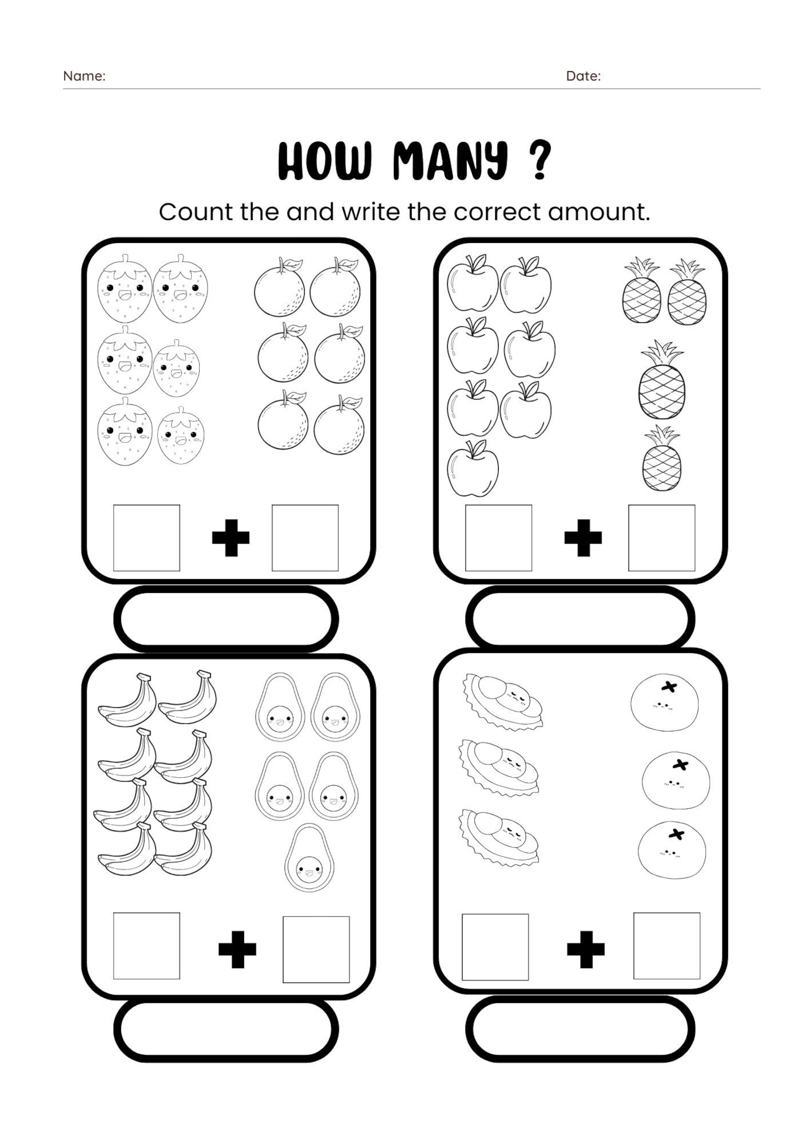 20 Printable Kindergarten Addition Worksheets, Picture Addition and ...