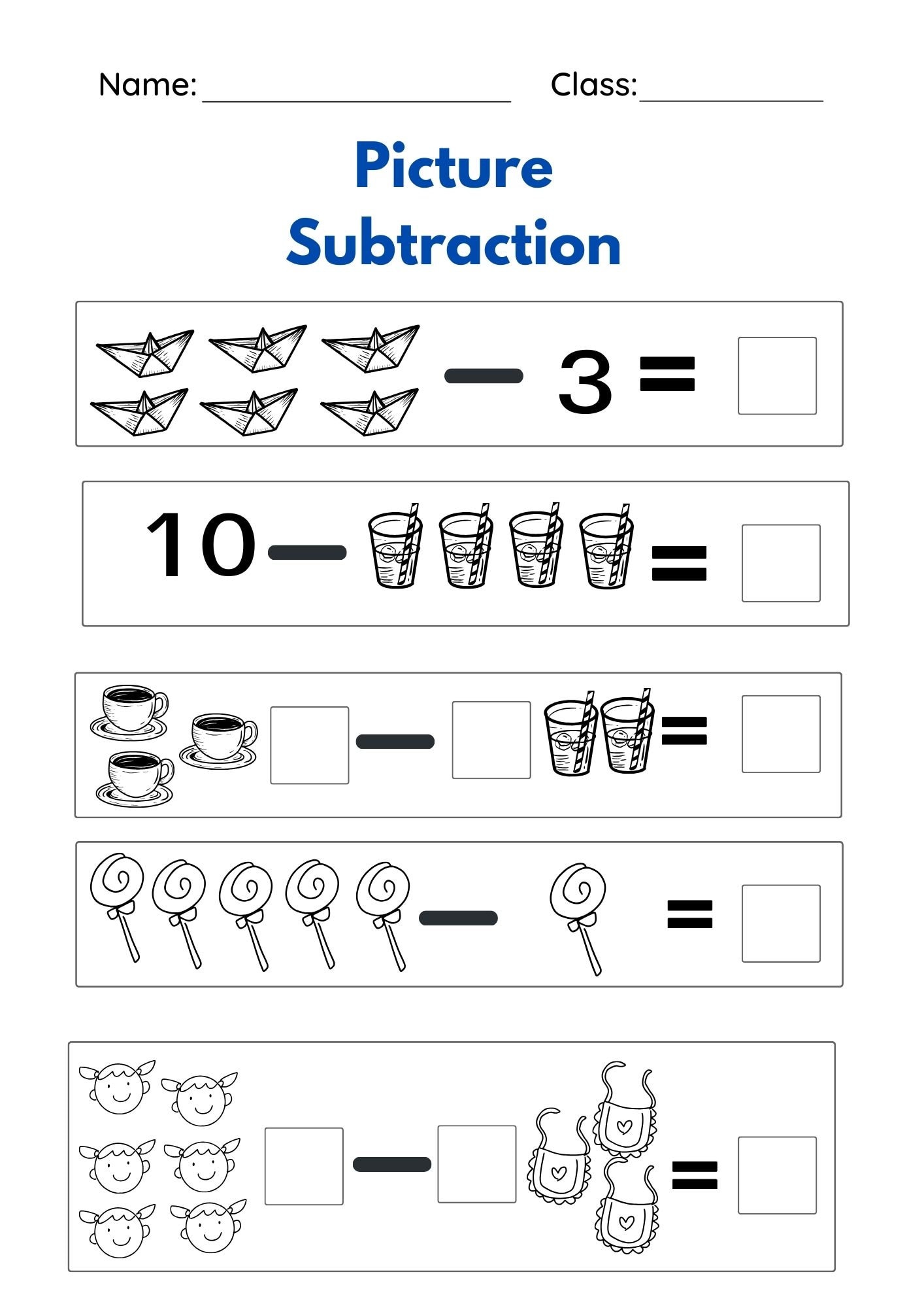 20 Printable Kindergarten Addition Worksheets, Picture Addition and ...
