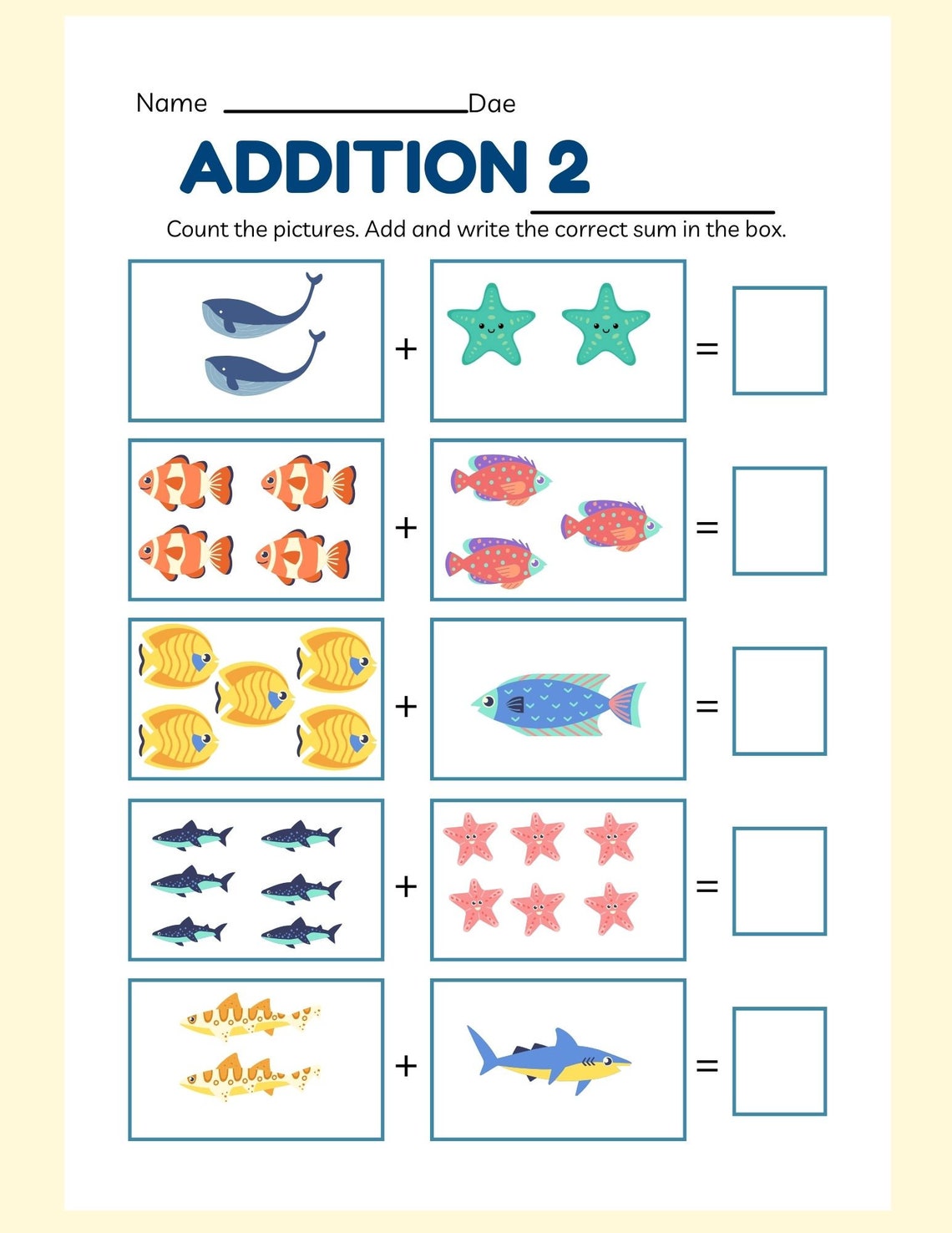 20 Printable Kindergarten Addition Worksheets, Picture Addition and ...