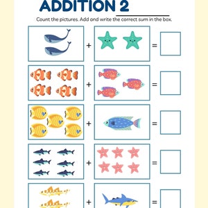 20 Printable Kindergarten Addition Worksheets, Picture Addition and ...