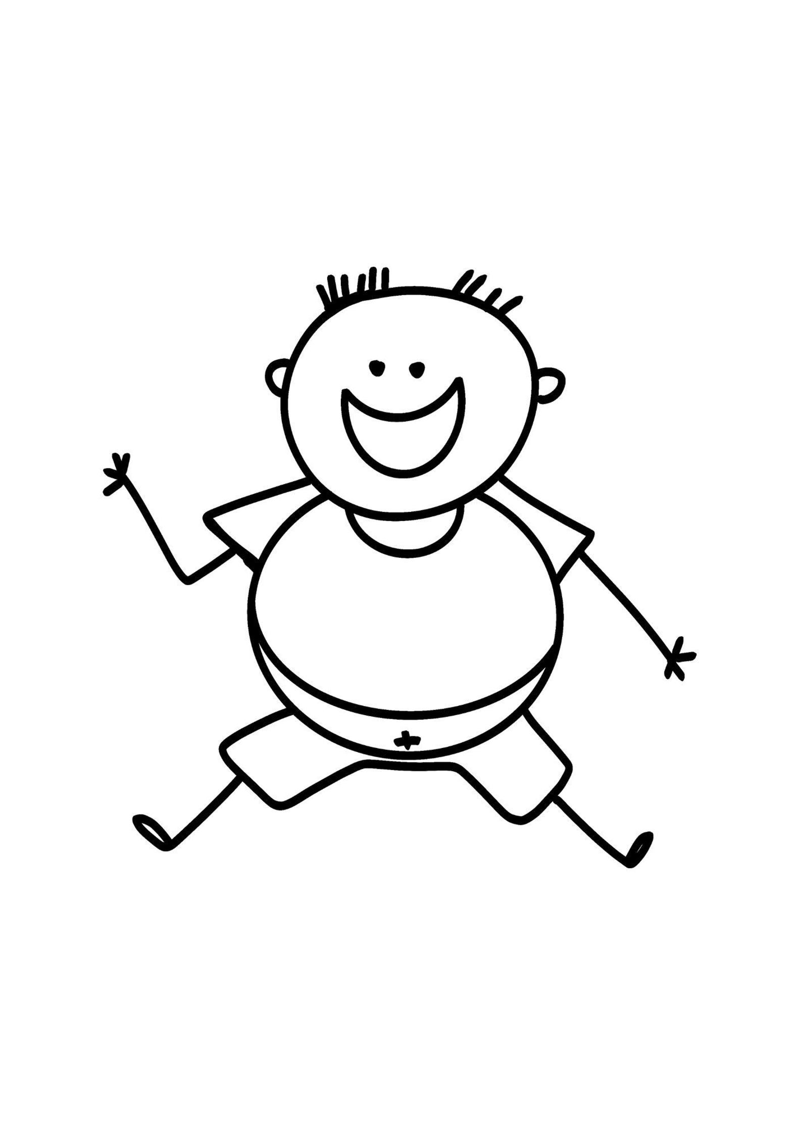 Doodle Boy and Girl Clipart,stick Figure Clipart,friend Clipart,outline ...