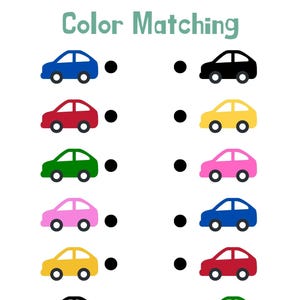 40 Preschool Matching Worksheets: Line Tracing Practice Printable - Etsy