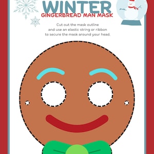 14 Printable Christmas Masks, Printable Christmas Costume, Christmas ...