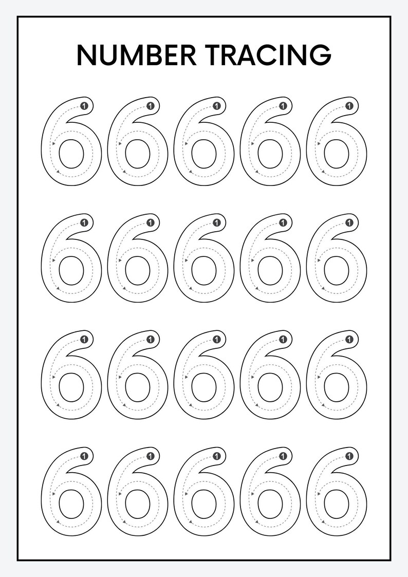 30 Number Tracing Worksheets, Traceable Numbers, Preschool Worksheets ...