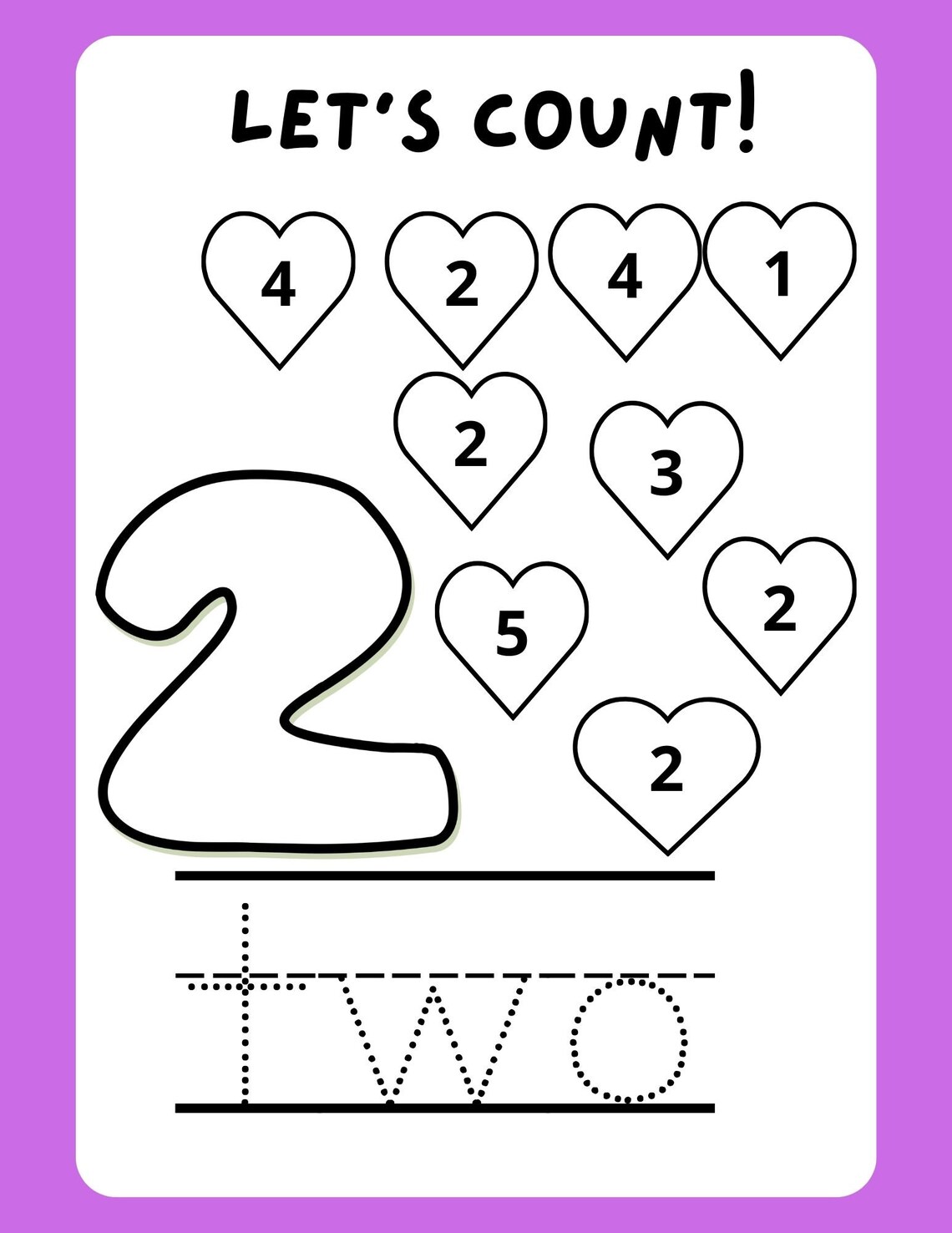 Number Tracing for Kids,color, Count, & Trace Number Pages, Numbers 1 ...