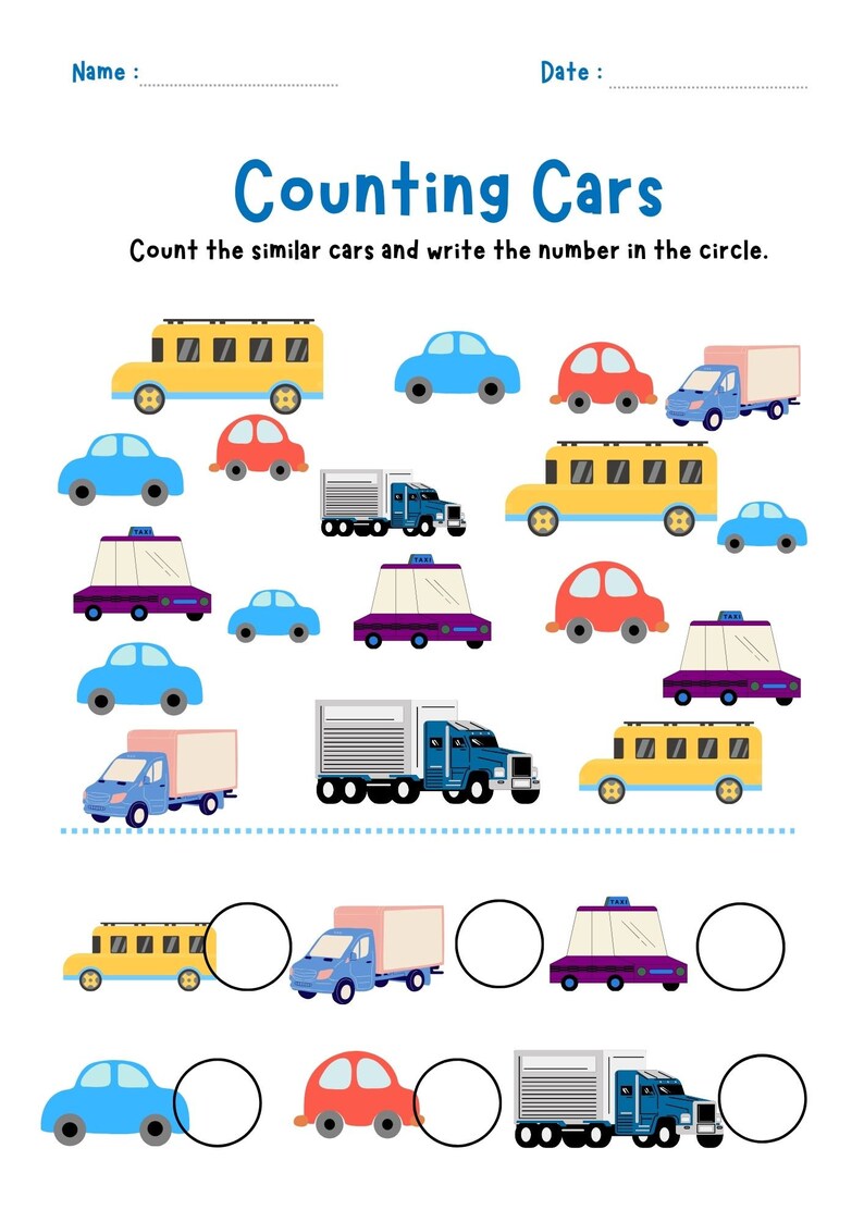 Kindergarten Addition Worksheets: Picture Math (printable) - Etsy