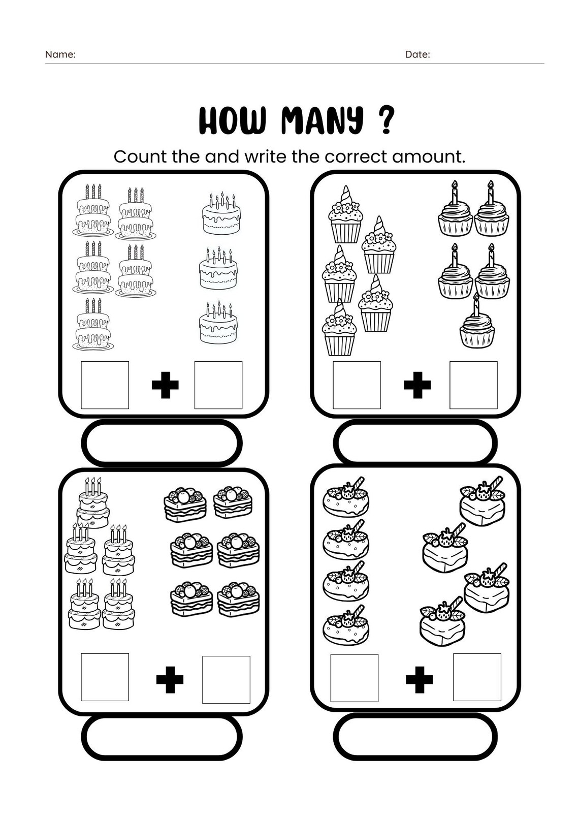 20 Printable Kindergarten Addition Worksheets, Picture Addition and ...