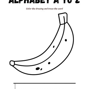 Tracing Coloring Alphabet A-Z Worksheet Printable - Etsy