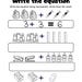 40 Printable Kindergarten Addition Worksheets, Write the Equation ...
