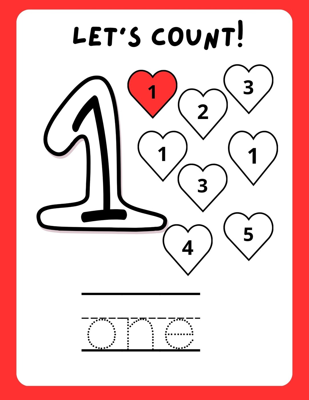 Number Tracing for Kids,color, Count, & Trace Number Pages, Numbers 1 ...