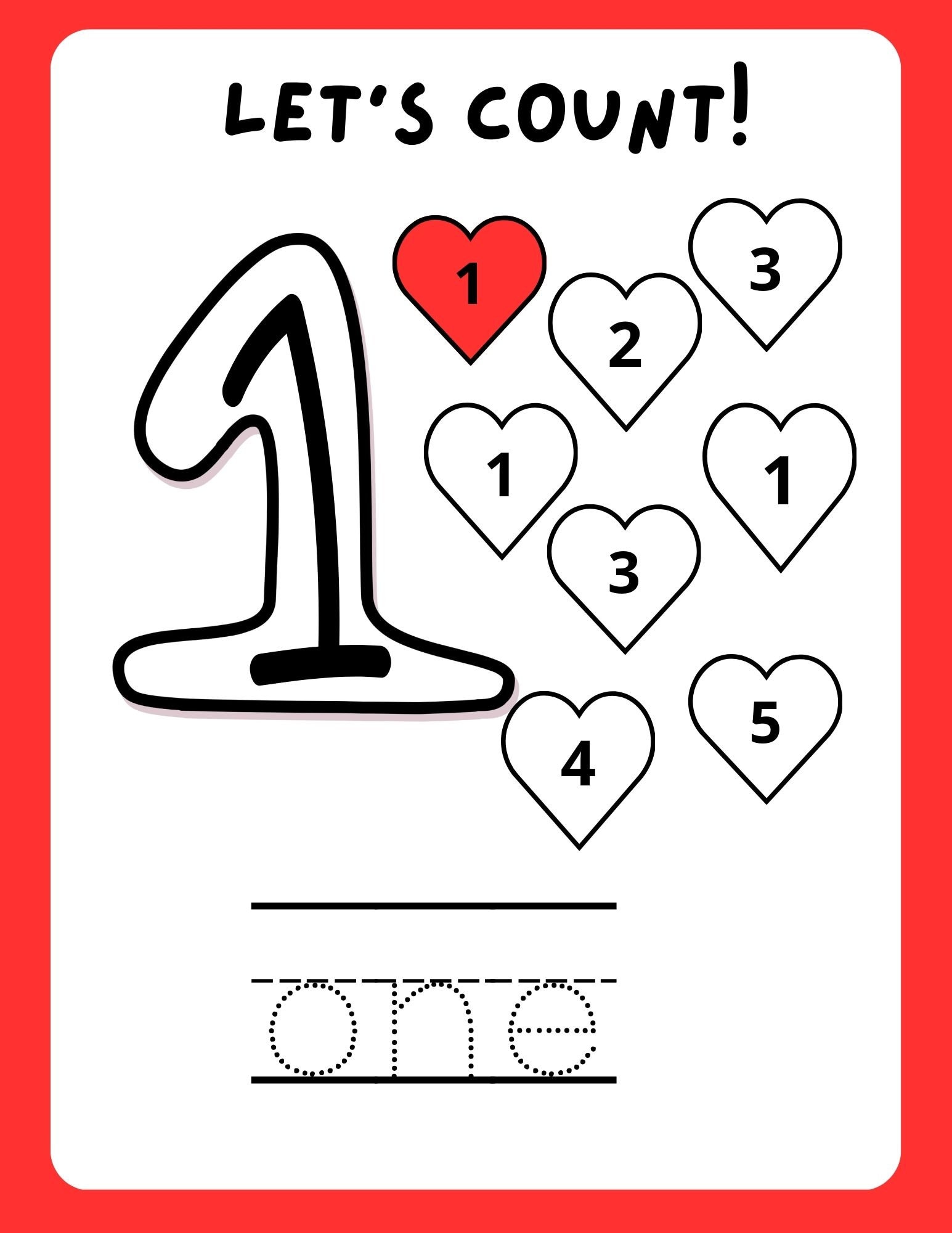 Number Tracing for Kids,color, Count, & Trace Number Pages, Numbers 1 ...