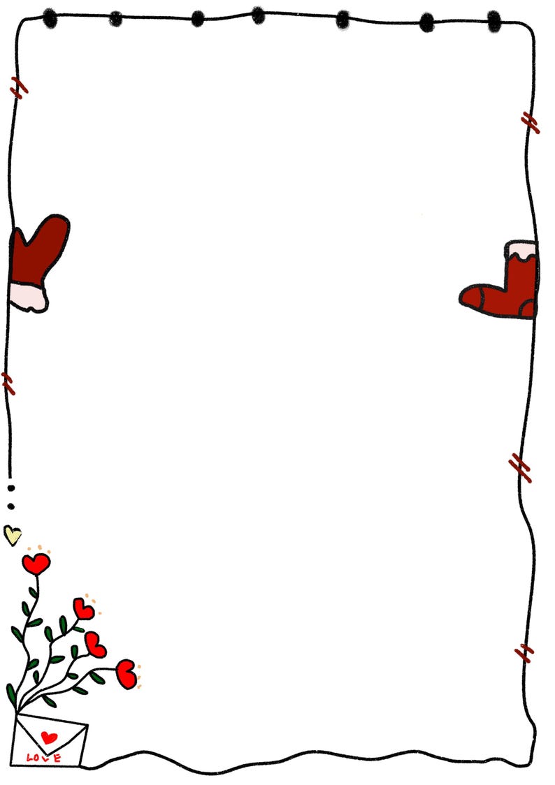 30 Christmas Frames Clip Art Winter Clipart Doodle Borders Christmas ...