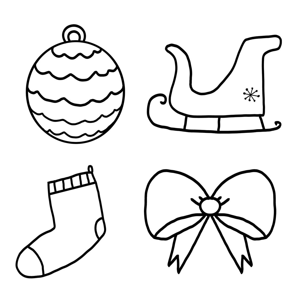 Christmas Doodle Borders Clipart, Winter PNG - Etsy