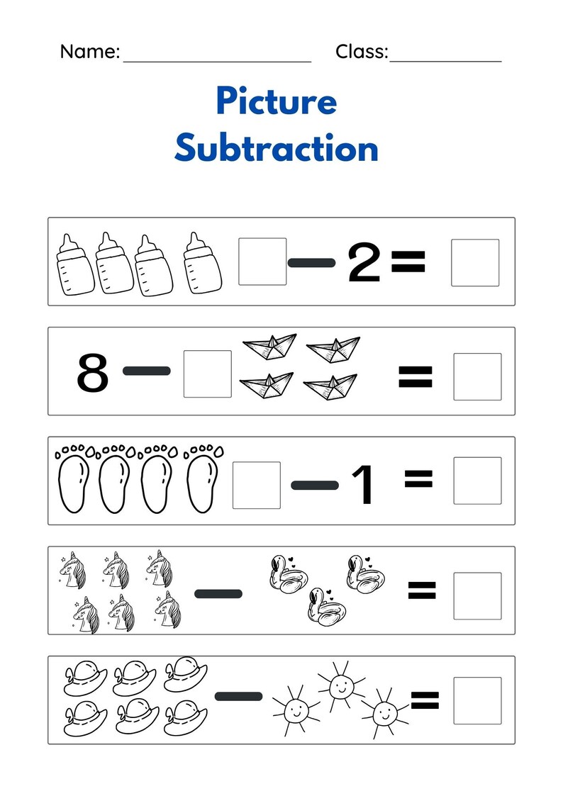 20 Printable Kindergarten Addition Worksheets, Picture Addition and ...