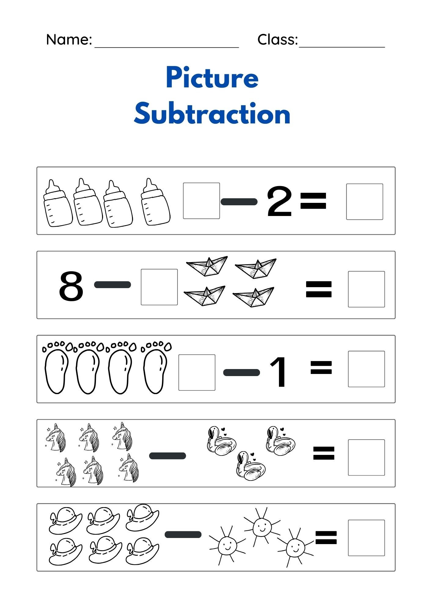 20 Printable Kindergarten Addition Worksheets, Picture Addition and ...