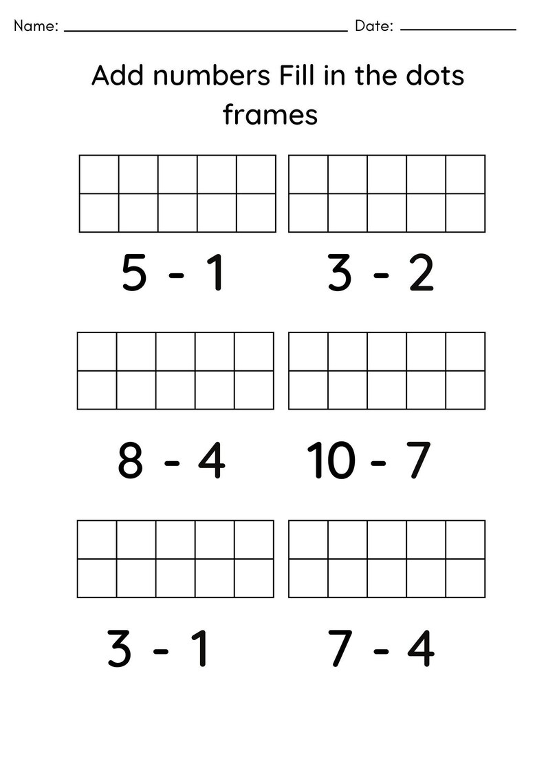 35 Addition and Subtraction Within 10, Math Worksheet,basic Operation ...