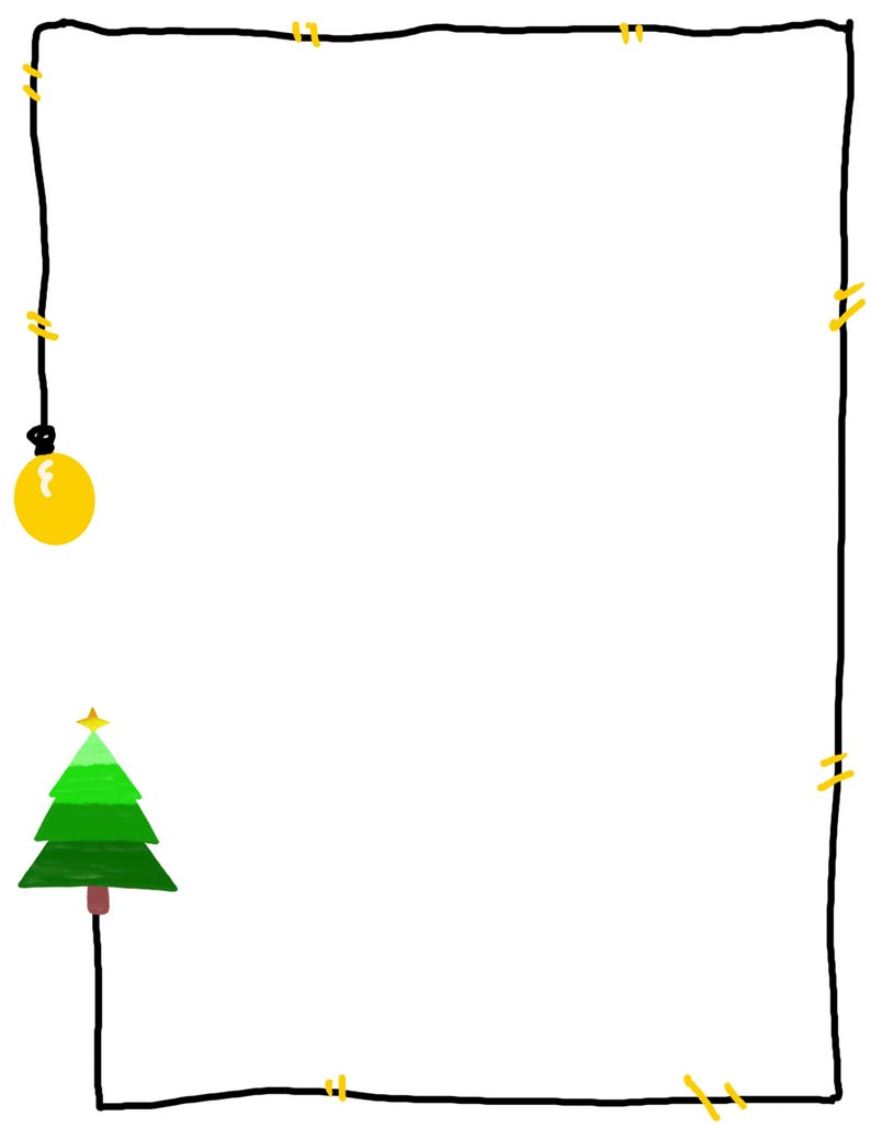 Christmas Doodle Borders Clip Art Frames (PNG) - Etsy