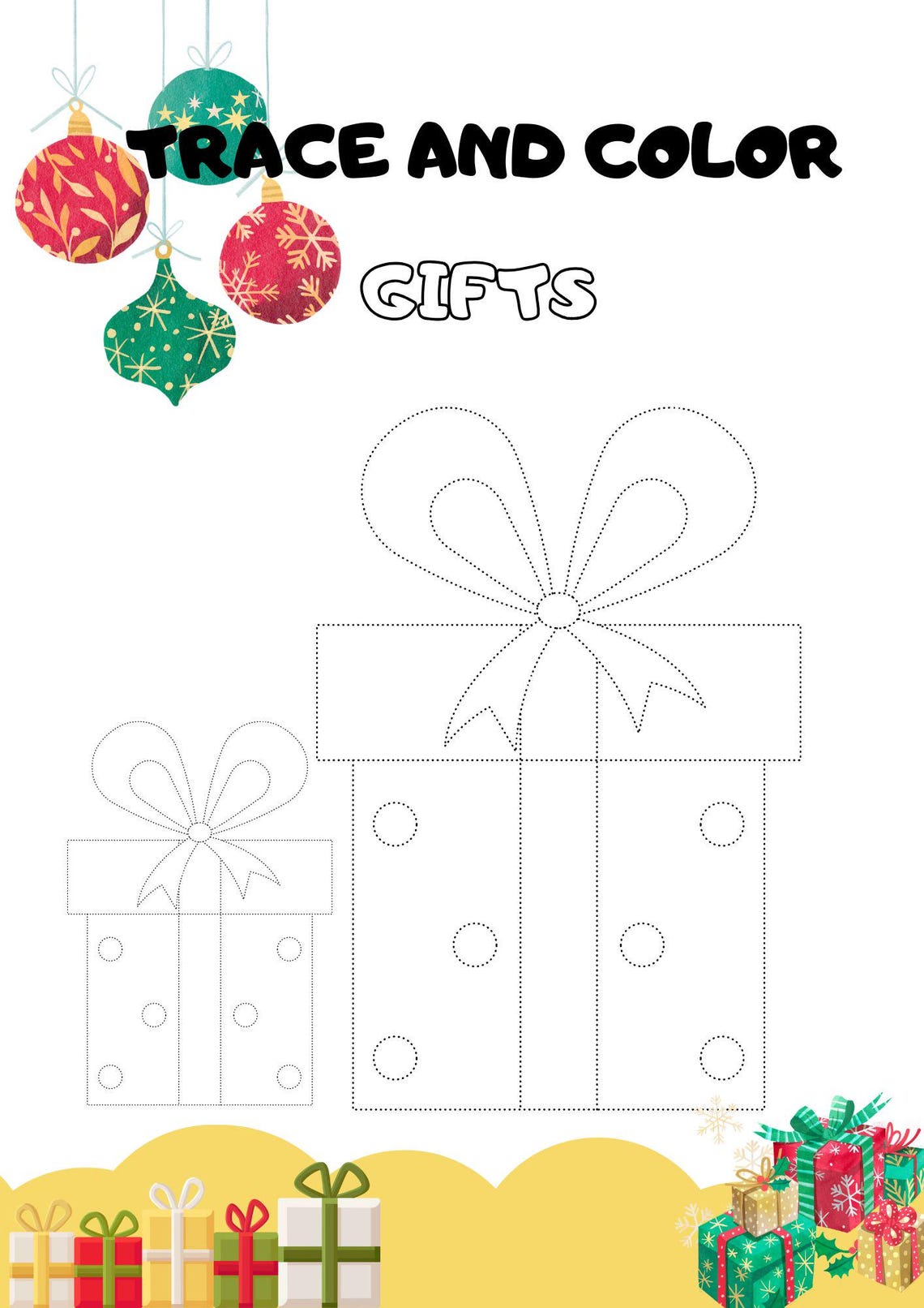 Christmas Tracing Worksheets, Handwriting Practice, Fine Motor Skills ...