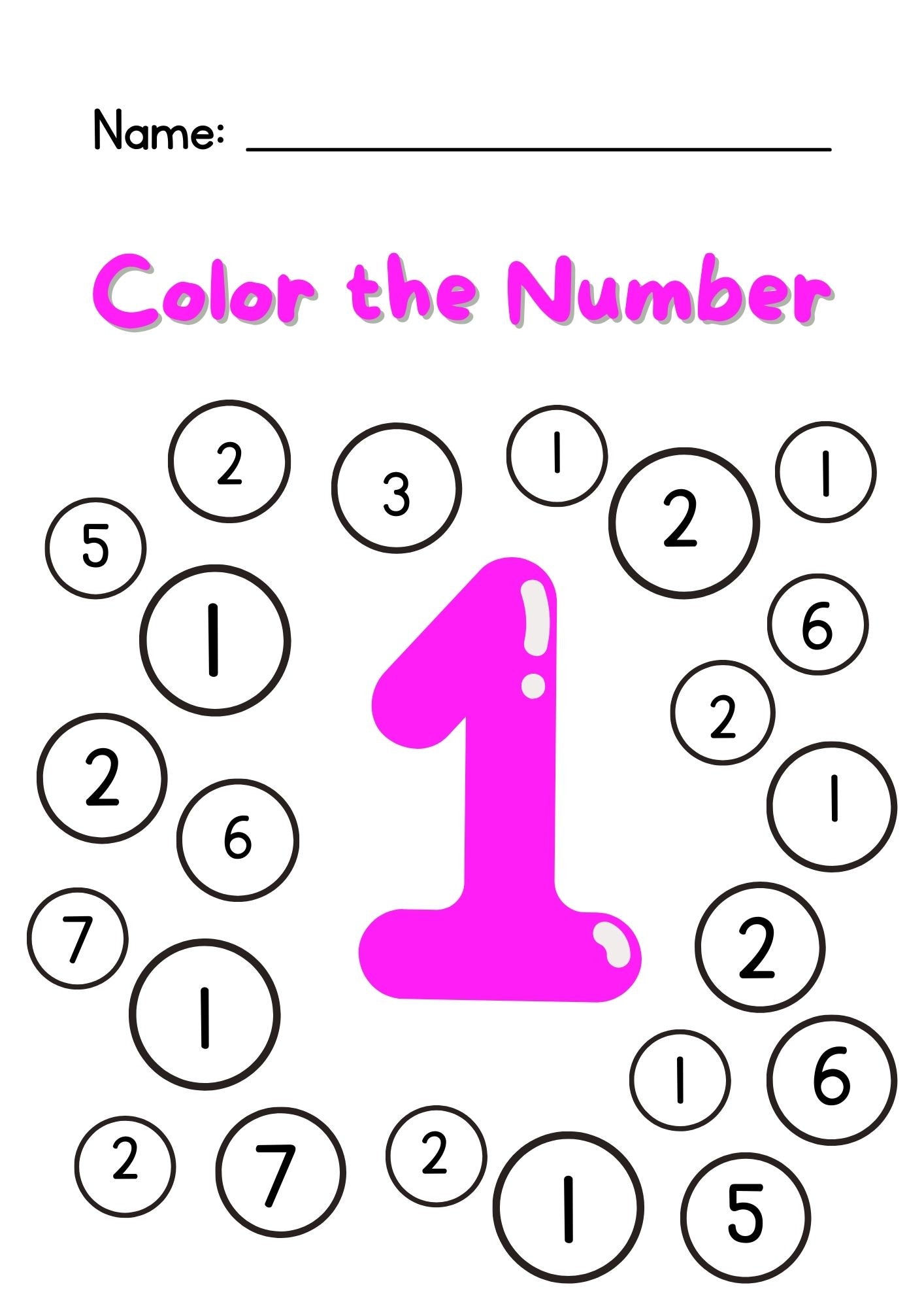 Number Tracing Worksheets: Color, Count, Trace 1-10 (printable) - Etsy
