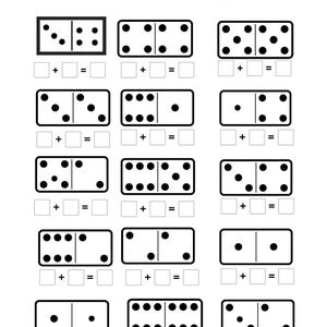 20 Printable Domino Addition Worksheets | 1st Grade & Kindergarten Math ...