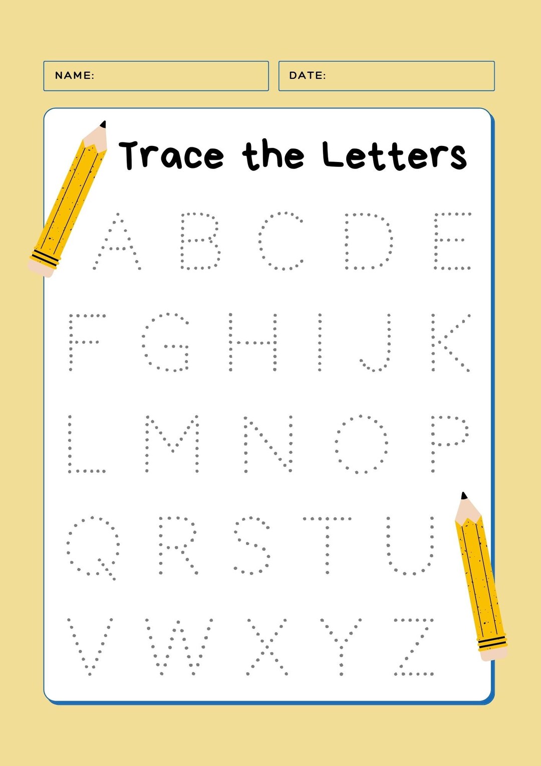 Alphabet Matching Activity A-Z - Etsy